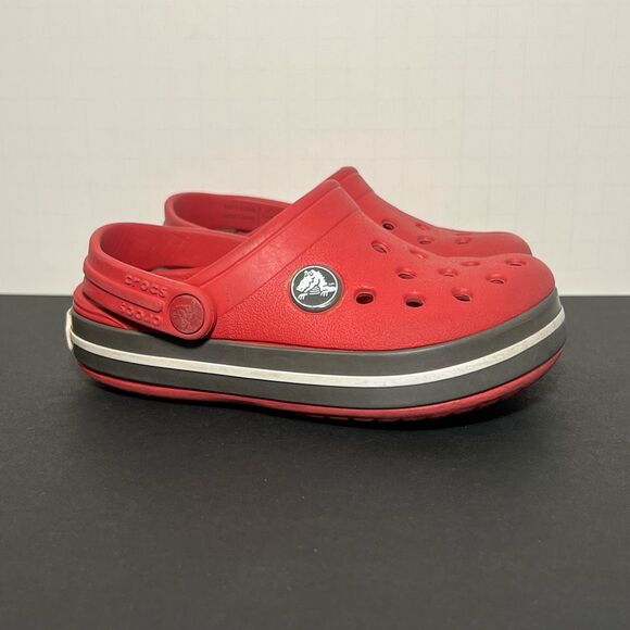 CROCS | Shoes | Little Kids Crocs Crocband Red Slip On Clogs Size 8 ...
